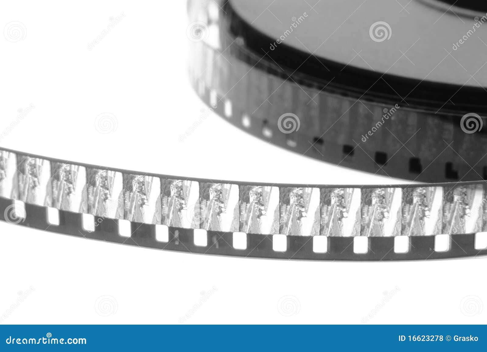 Stack of Old Movie Film on Plastic Reel on White Stock Photo - Image of ...