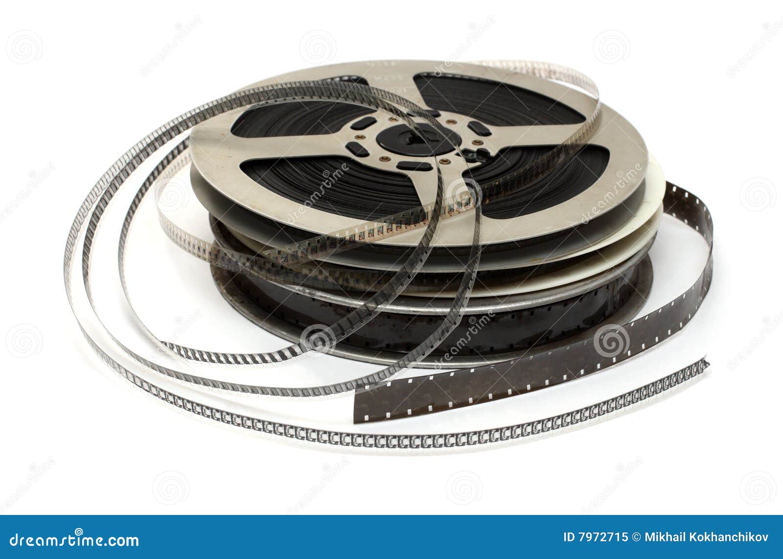 Stack of old movie films stock image. Image of culture - 7972715