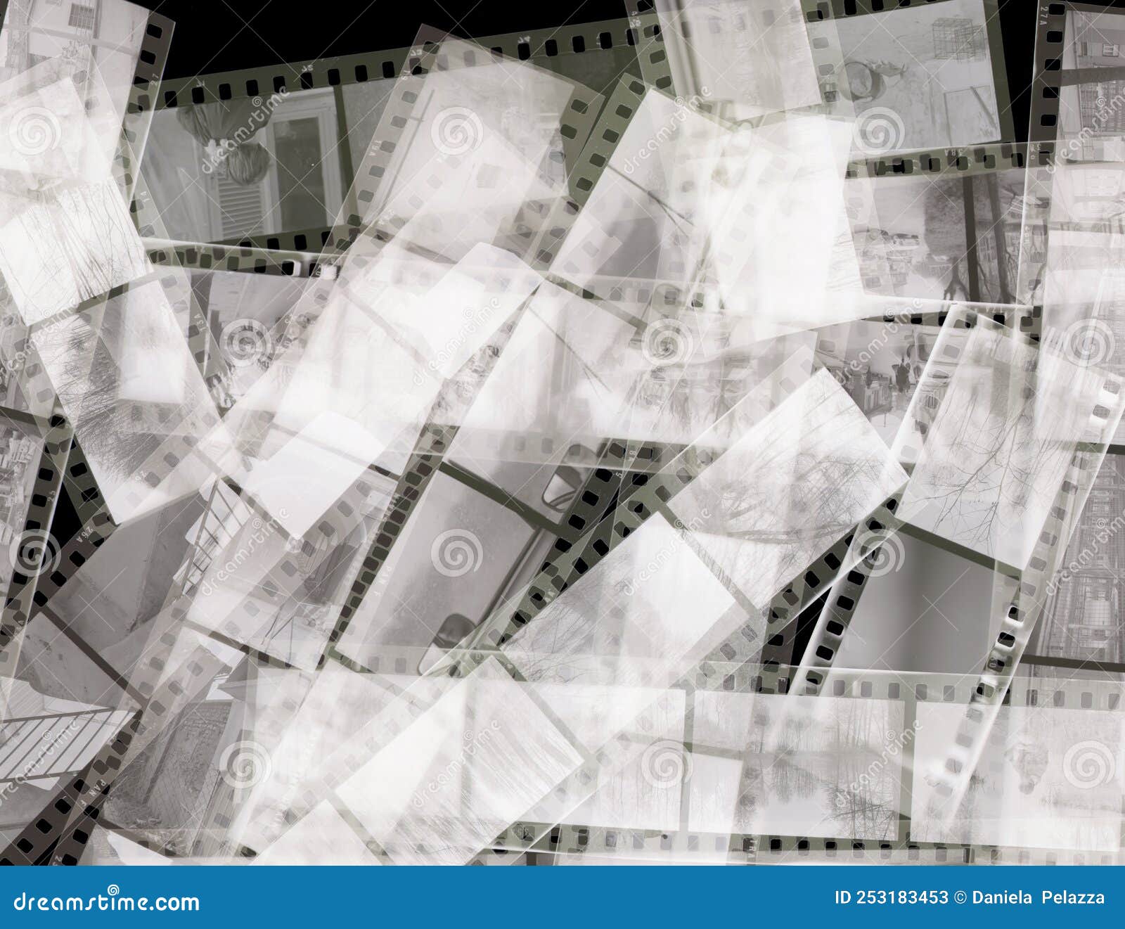 Stack of Old Negative Photographic Films Stock Image - Image of ...