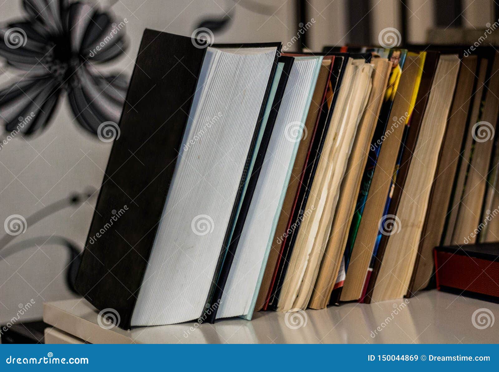 Stack of old and new books stock image. Image of library - 150044869