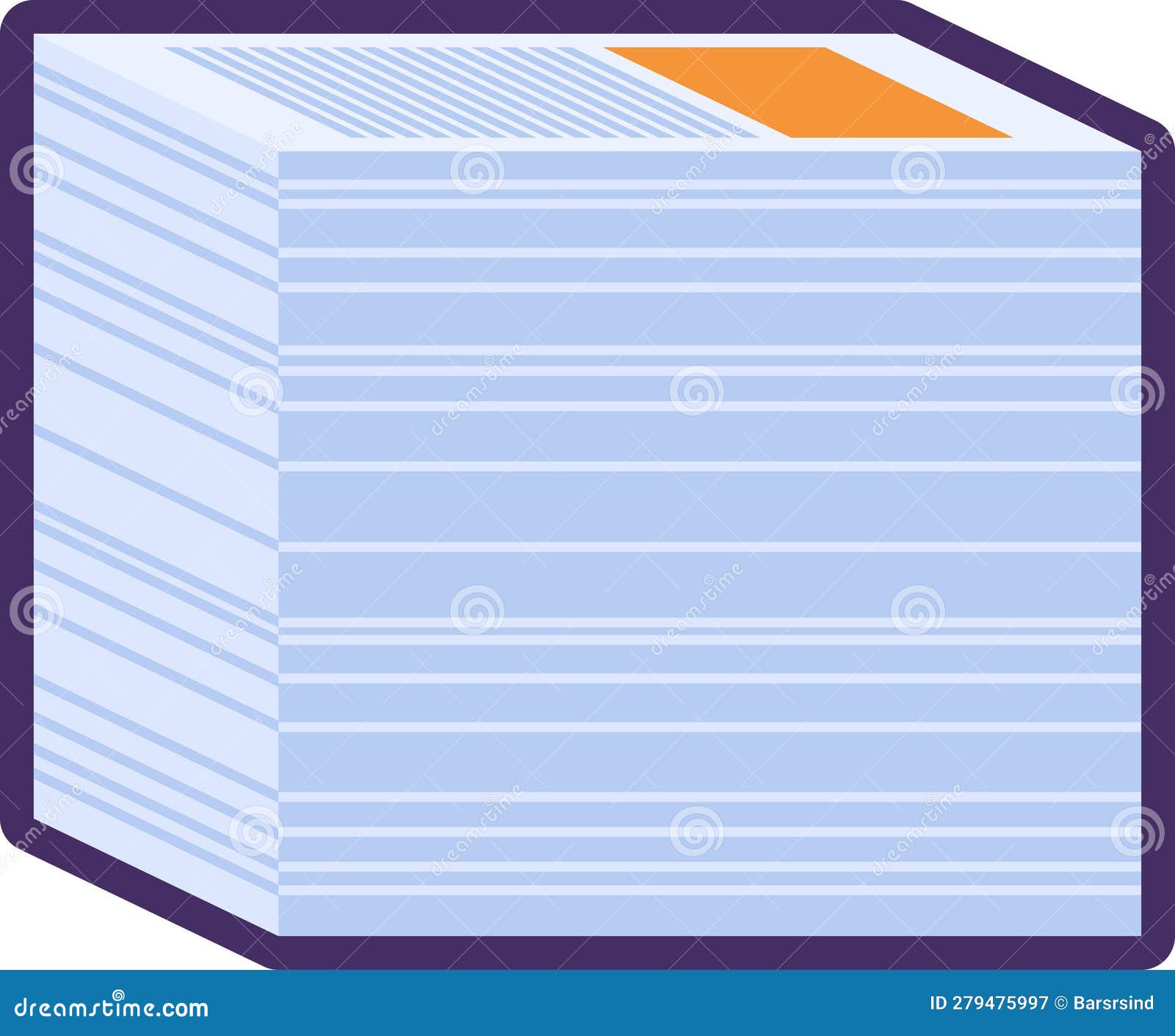 Flat Outline Paper Stack Icon Stock Vector - Illustration of cellulose ...