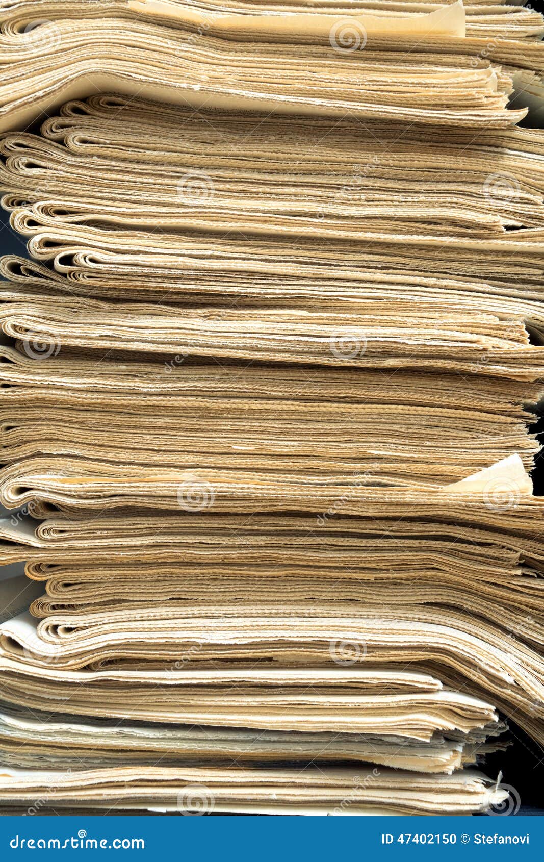 A stack of old newspapers stock photo. Image of environmental - 47402150
