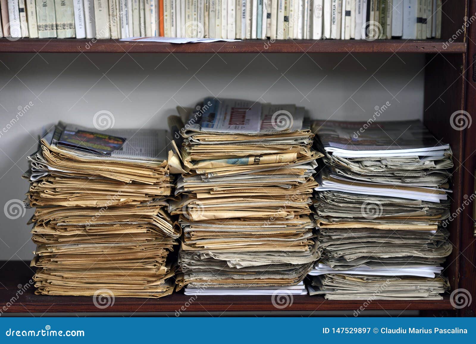 Pile of Old Newspapers in a Stack Editorial Photography - Image of ...