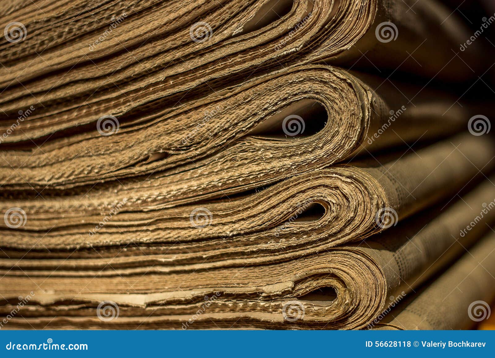 Stack Old Newspapers Shelf Closeup Stock Photos - Free & Royalty-Free ...