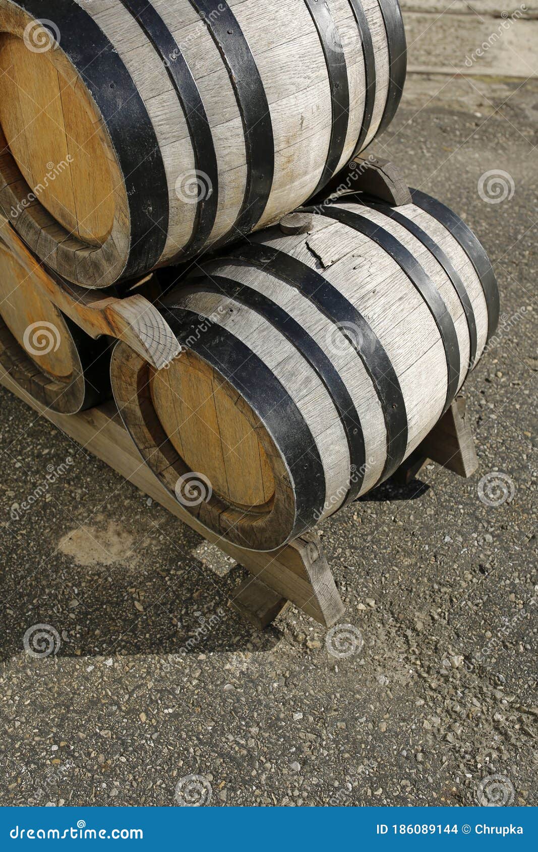 Stack of Old Oak Beer Barrels Stock Photo - Image of wooden, wine ...
