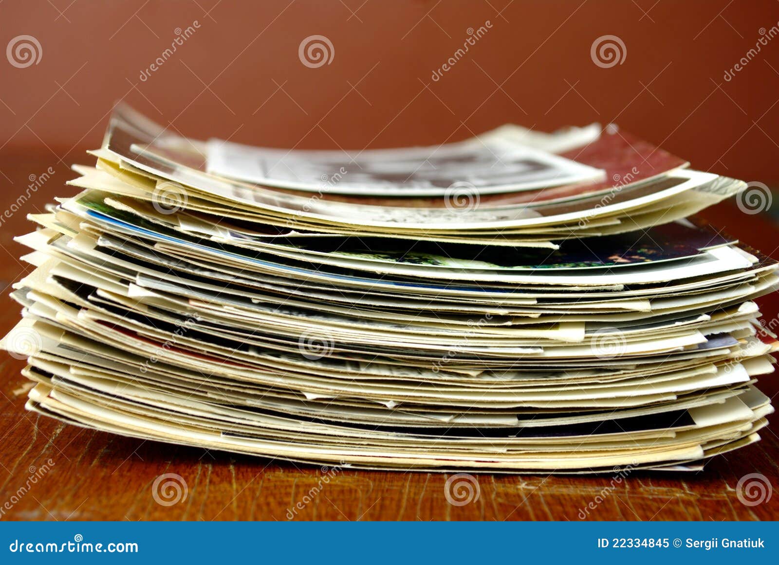 Stack of old paper stock image. Image of ragged, table - 22334845