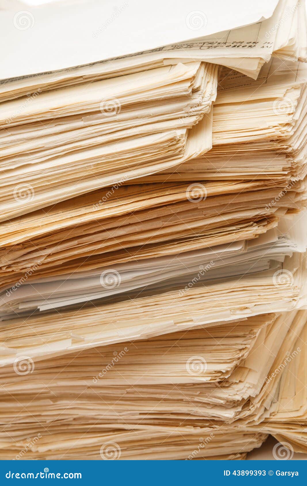 Stack of old paper stock image. Image of data, object - 43899393