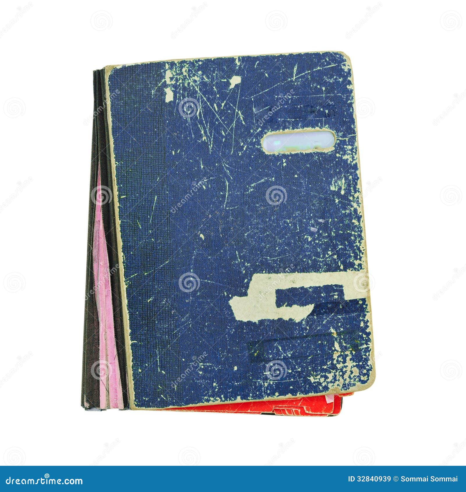 Stack of Old Paper Files on White Stock Image - Image of grunge, page ...