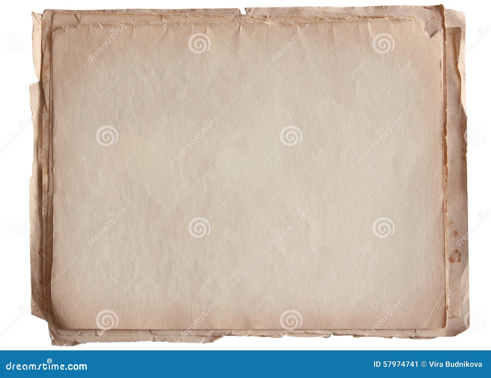 Stack of Old Paper Isolated on White Stock Image - Image of ancient ...