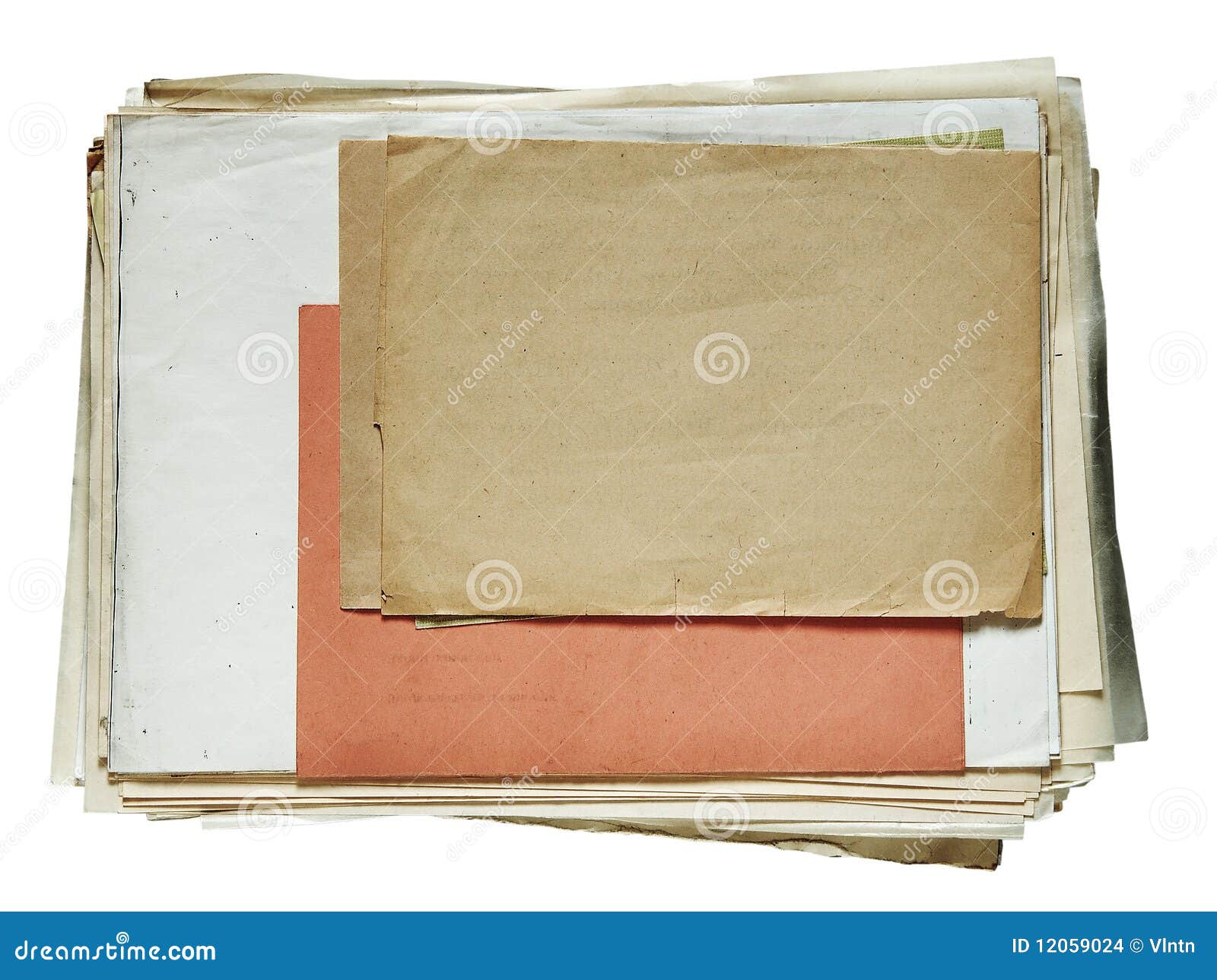 Stack of old papers stock photo. Image of vintage, damaged - 12059024