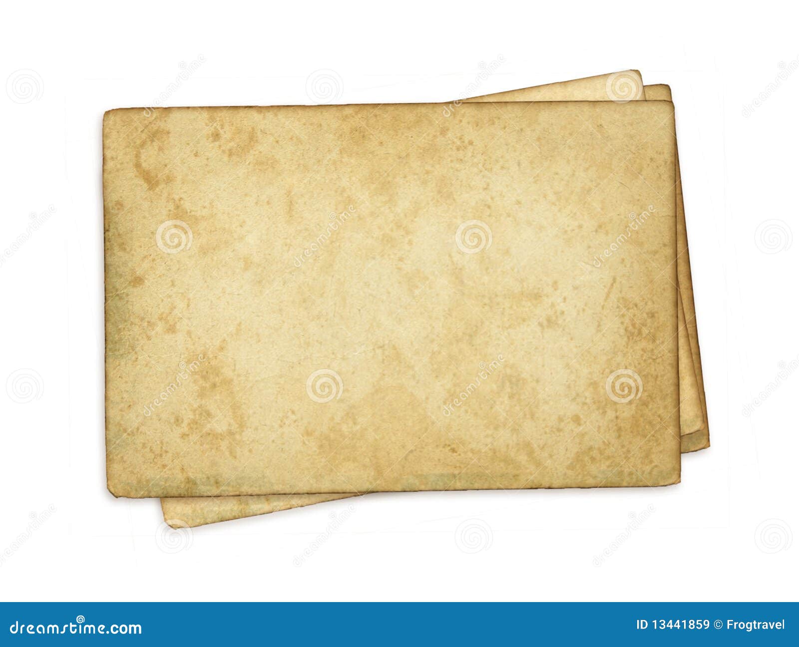 Stack old papers stock image. Image of brown, isolated - 13441859