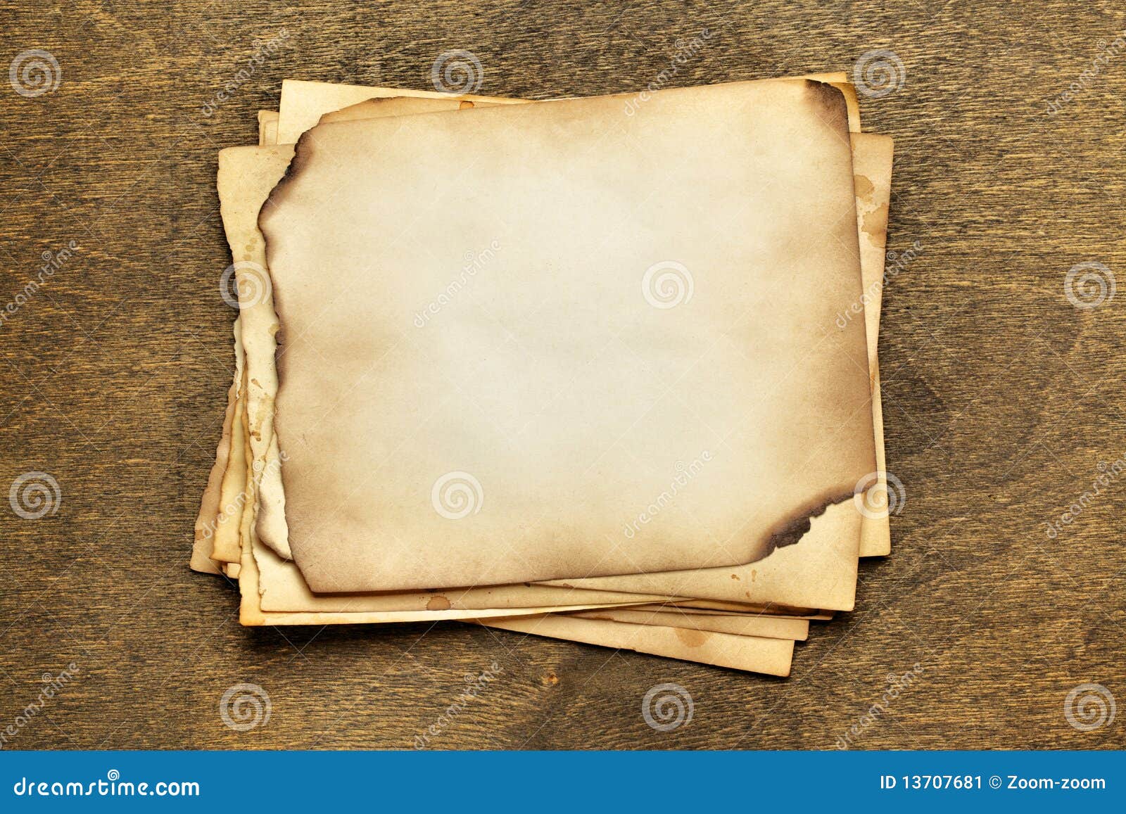 Stack old papers stock image. Image of empty, paper, material - 13707681