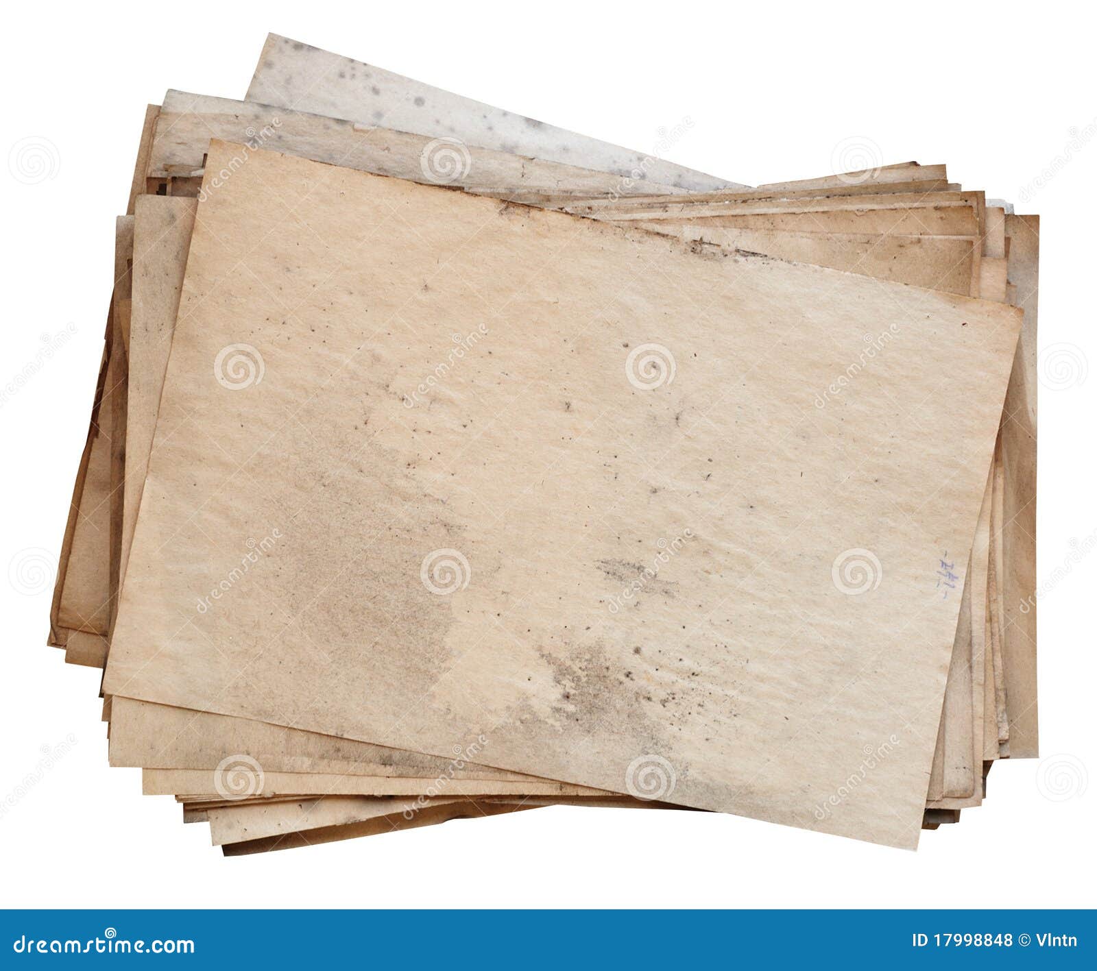Stack of old papers stock photo. Image of page, stained - 17998848