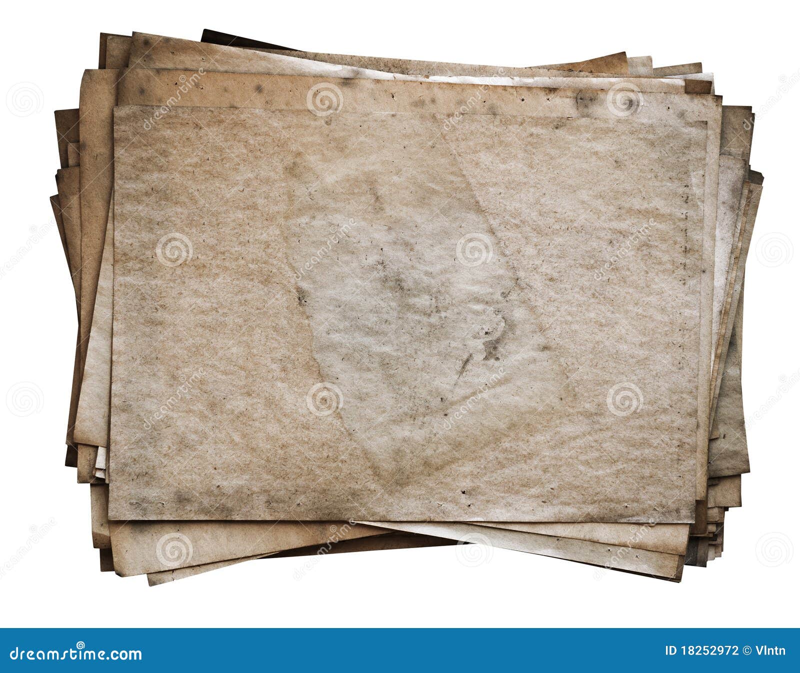 Stack of old papers stock photo. Image of white, retro - 18252972