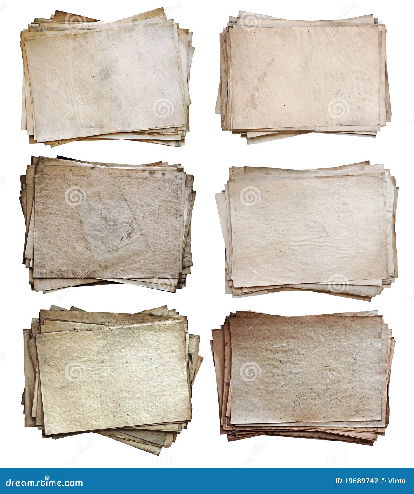 Stack of old papers stock photo. Image of texture, copy - 19689742