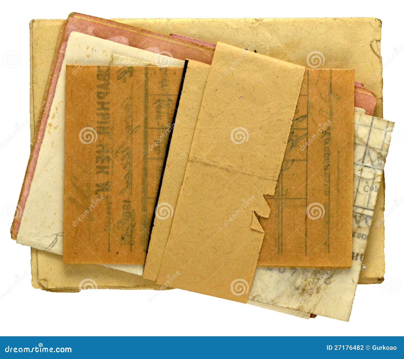 Stack Of Old Papers Stock Photography - Image: 27176482