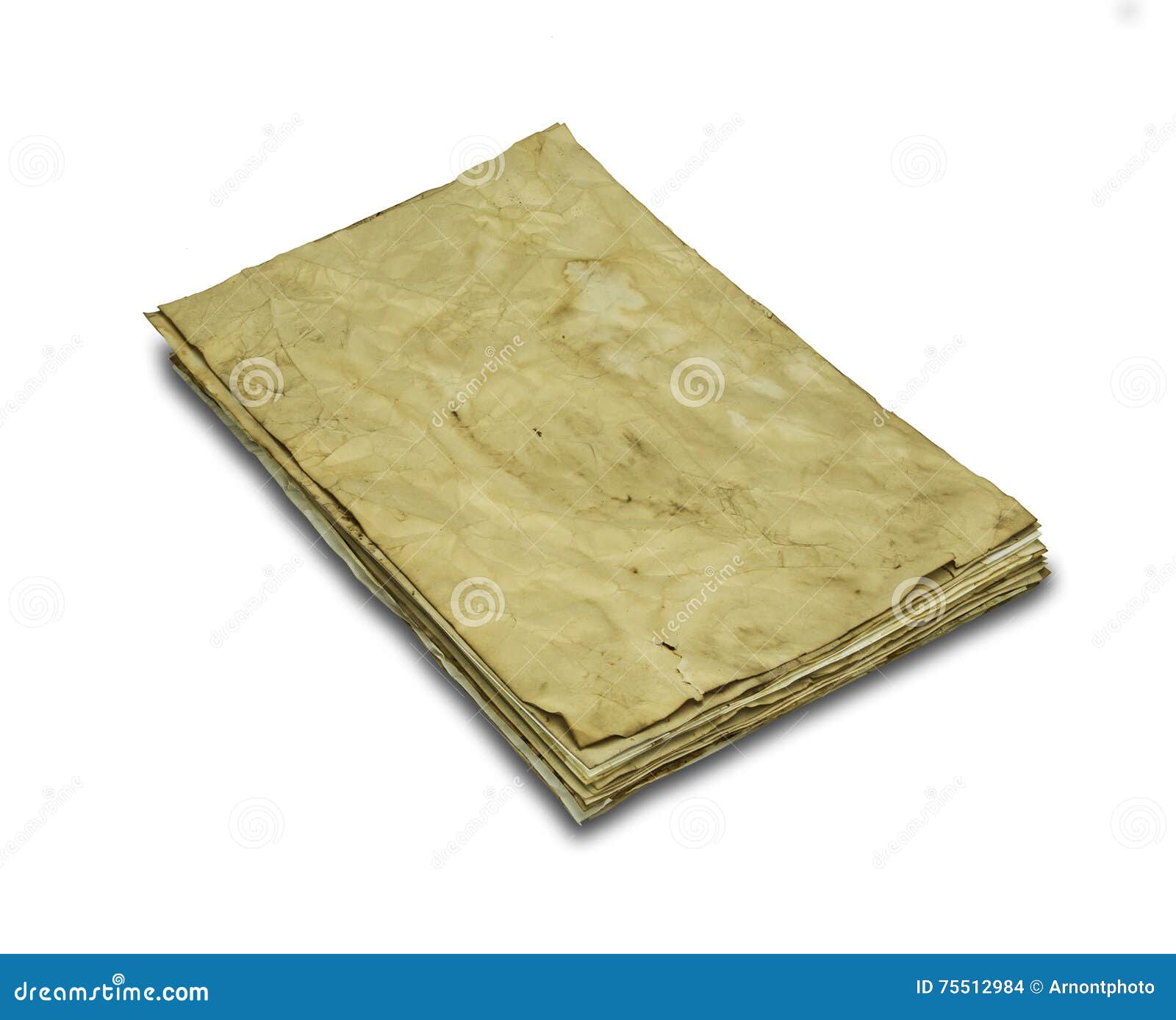 Stack old papers stock photo. Image of background, handmade - 75512984