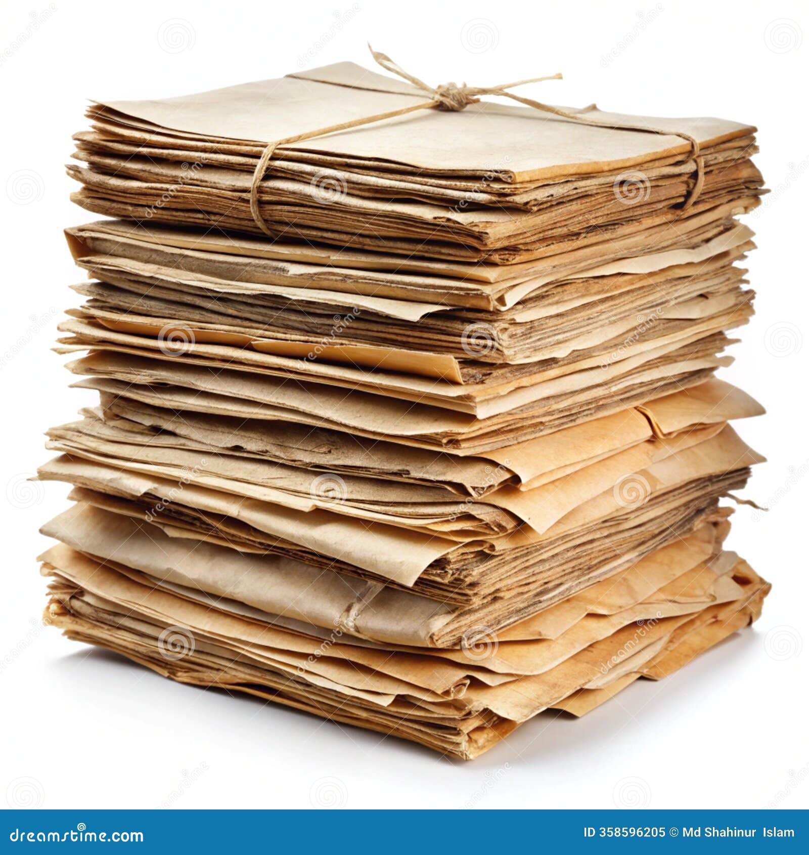 Stack of old papers stock illustration. Illustration of minimalist ...