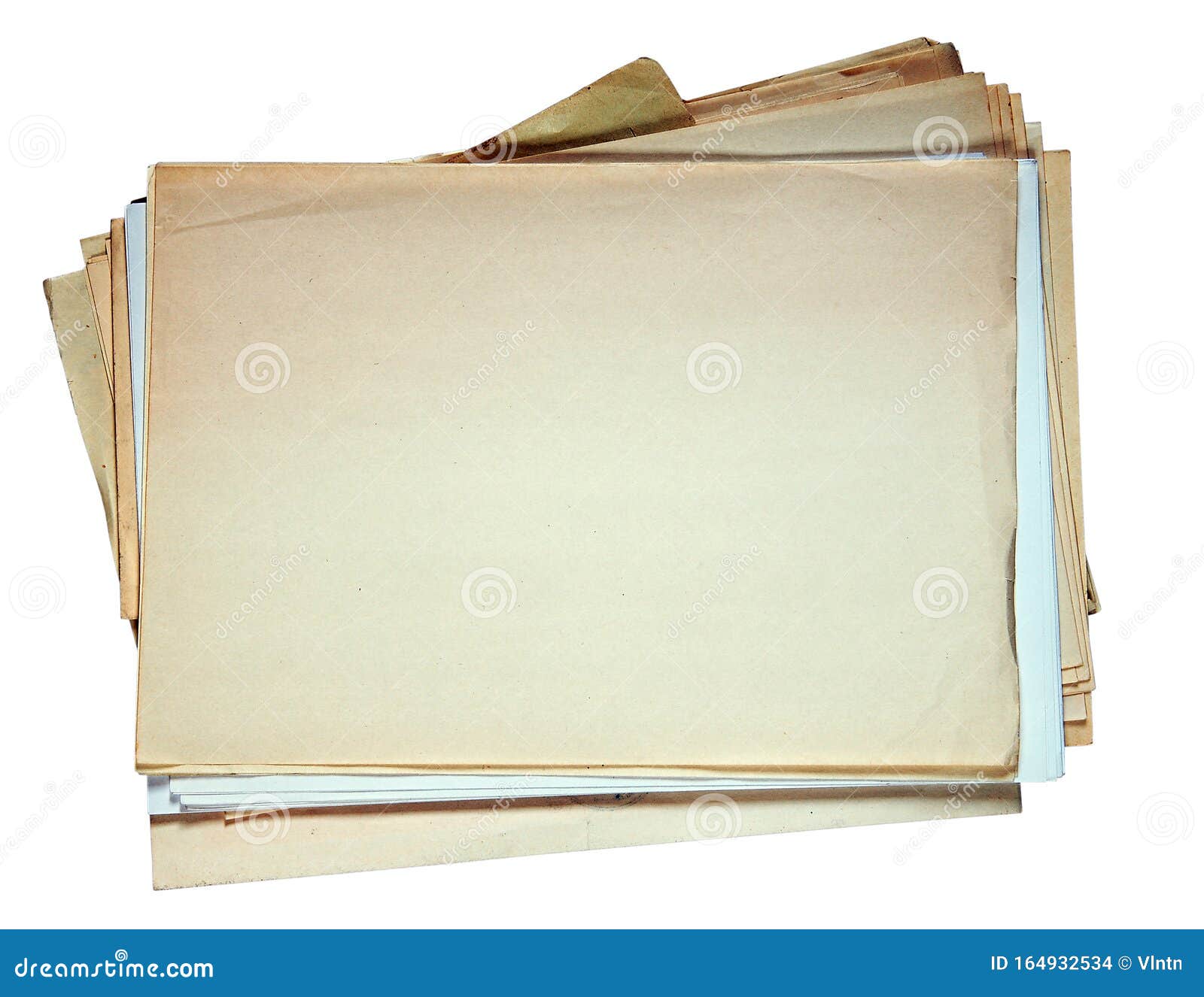 Stack of old papers stock photo. Image of space, document - 164932534