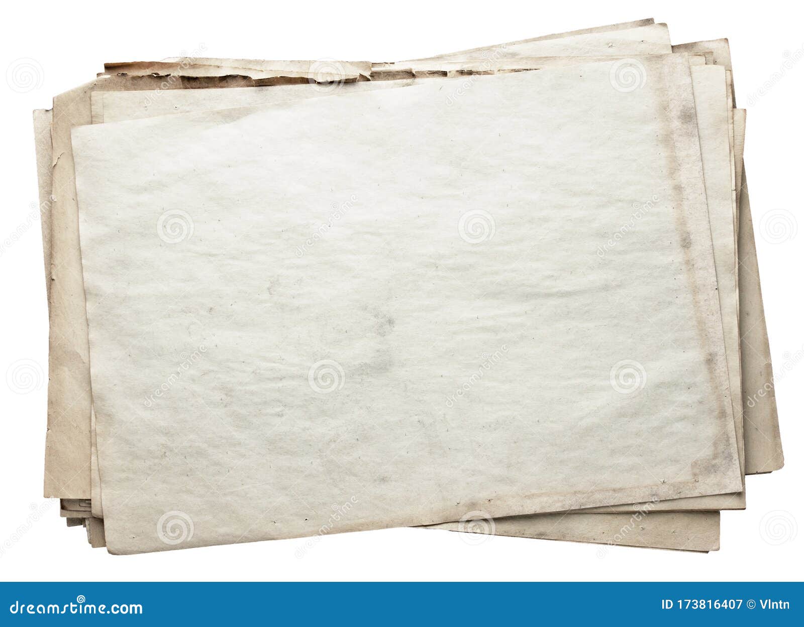Stack of old papers stock image. Image of grunge, used - 173816407