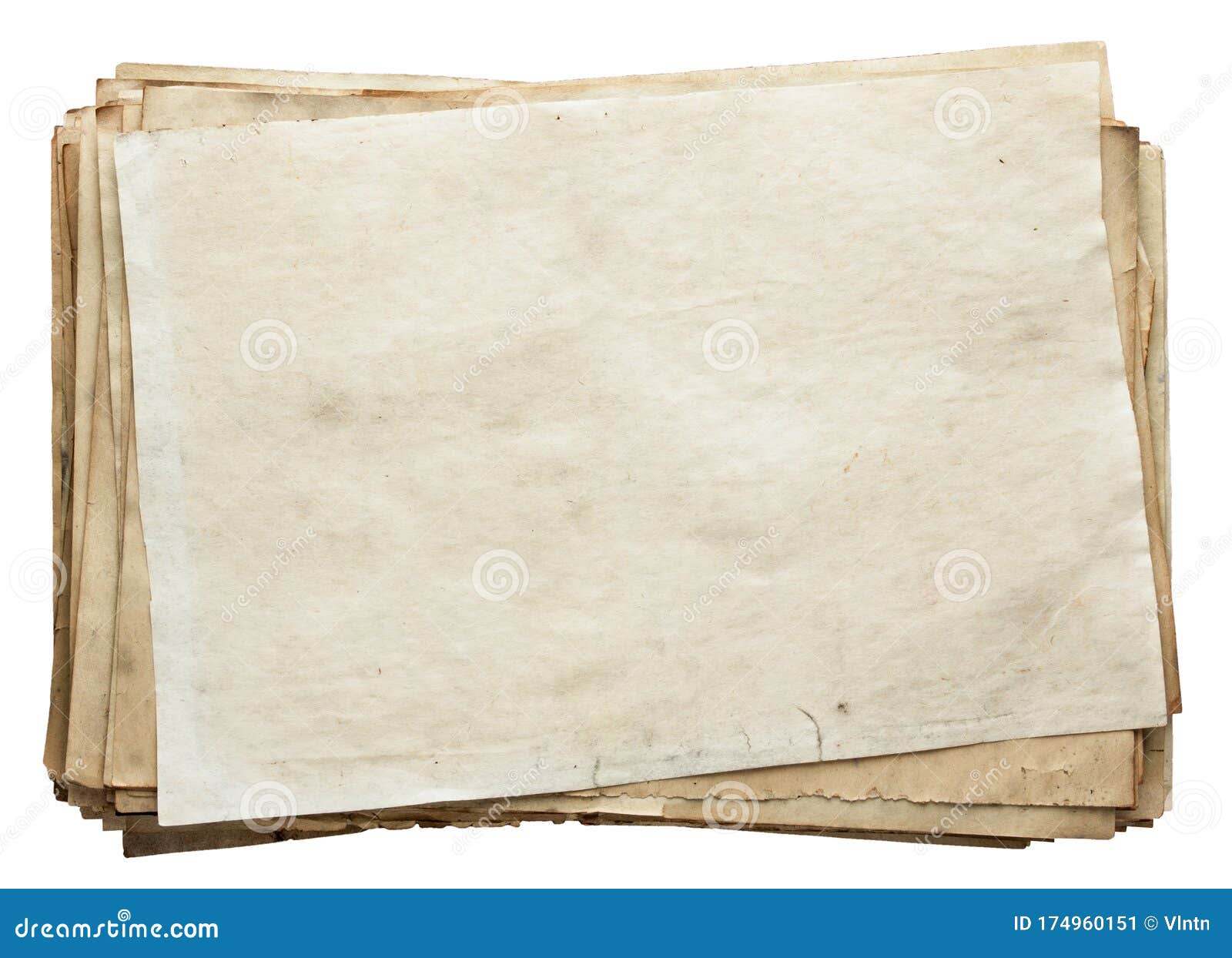 Stack of old papers stock image. Image of brown, scroll - 174960151