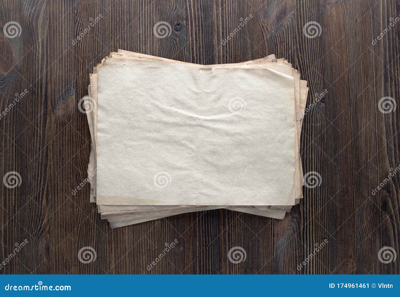 Stack of old papers stock image. Image of antique, textured - 174961461