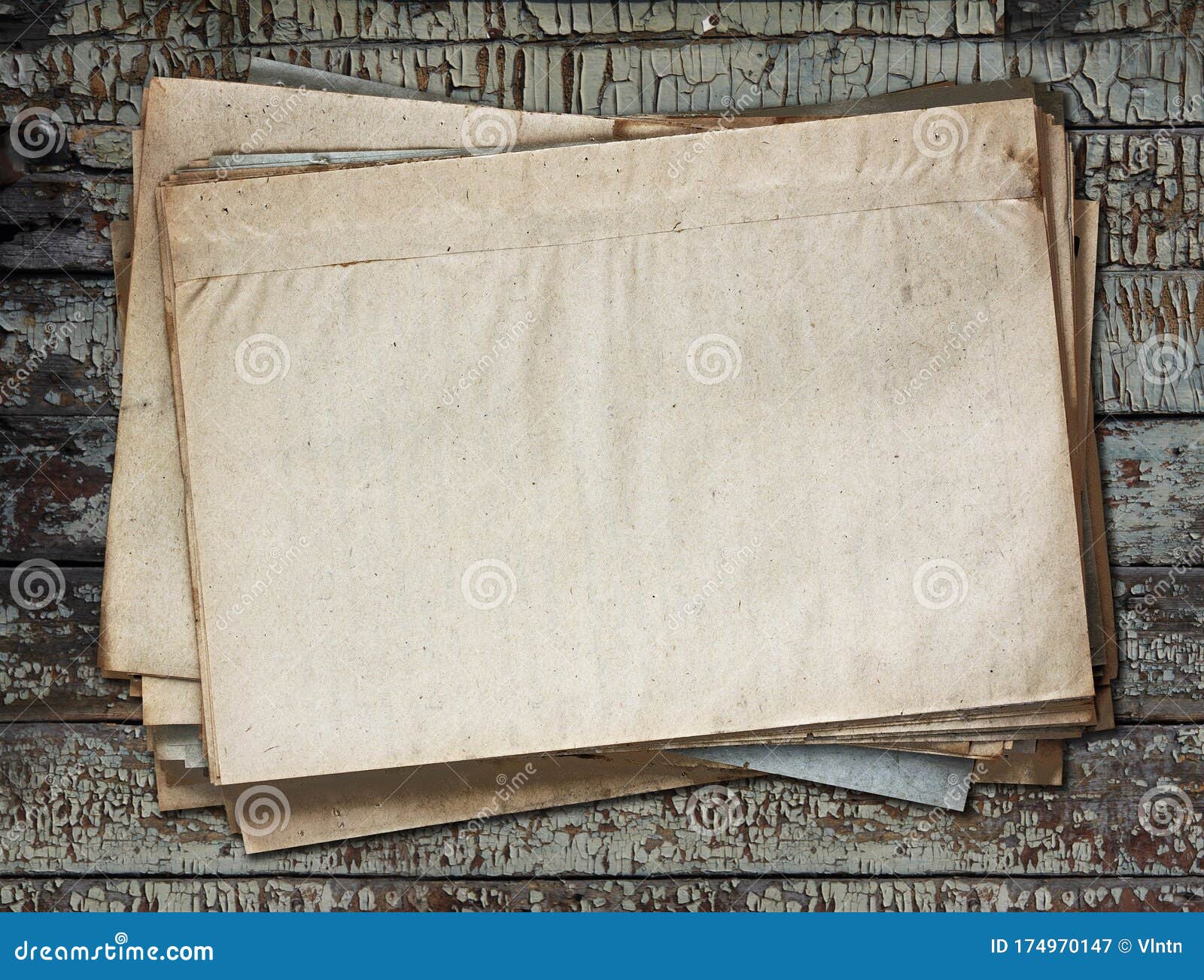 Stack of old papers stock image. Image of scrapbook - 174970147