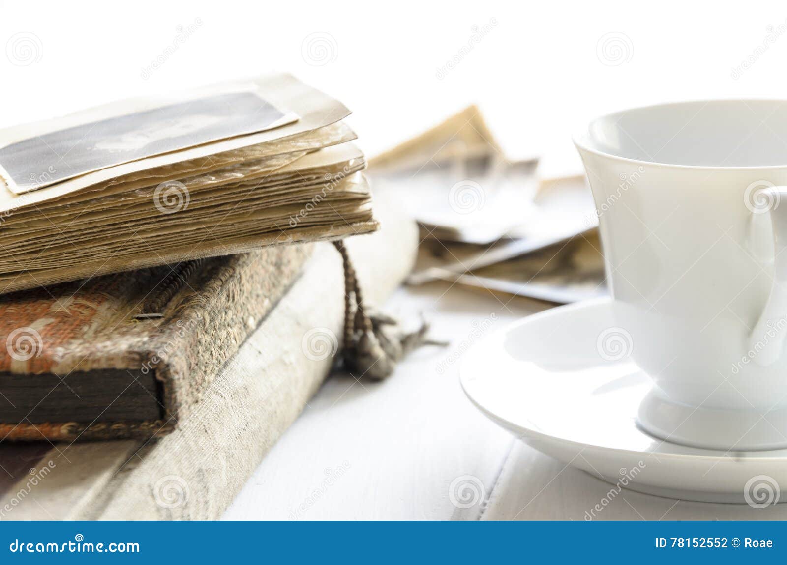 Stack of Old Photographs and Photo Album Stock Photo - Image of memory ...