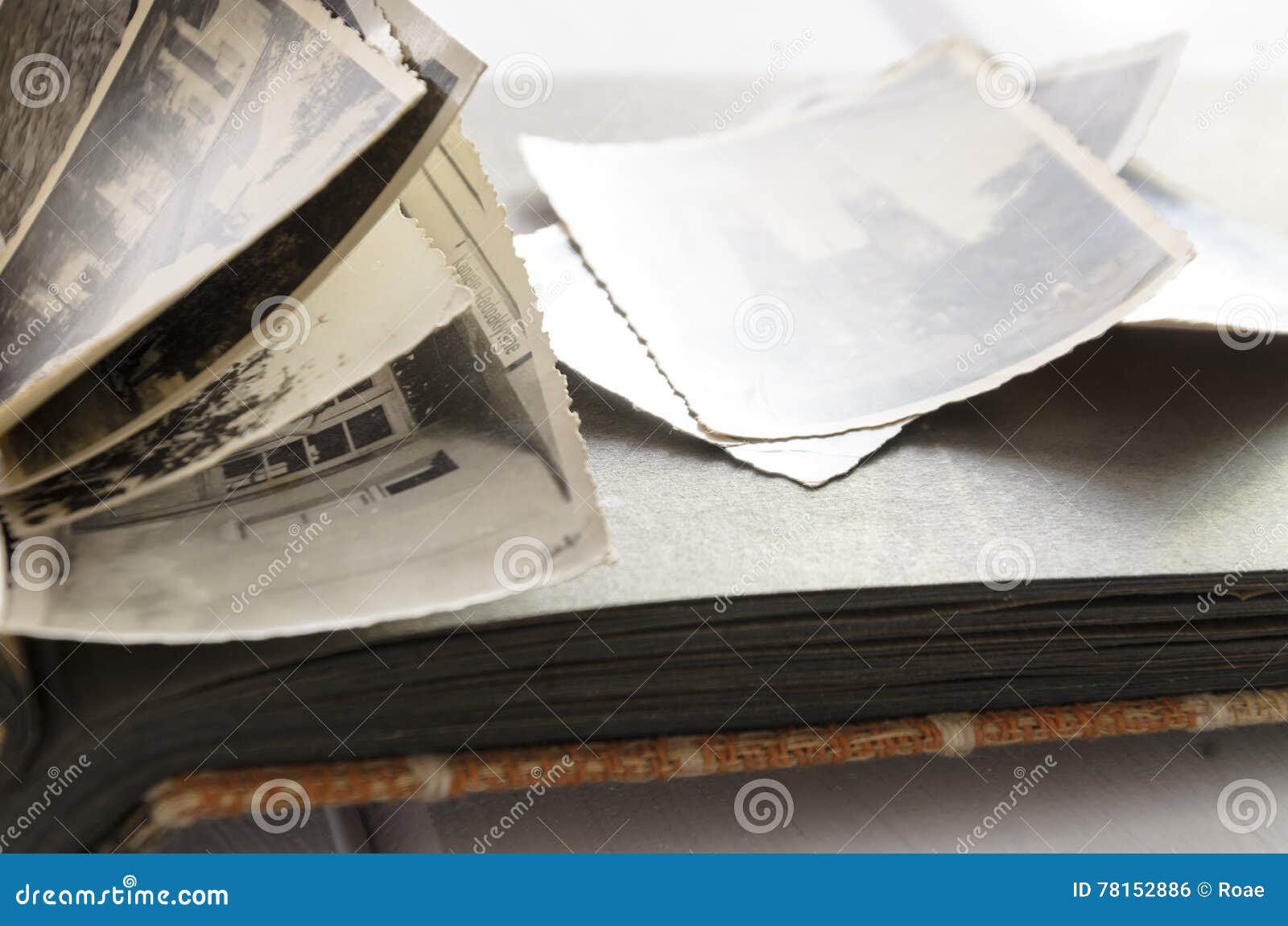 Stack of Old Photographs and Photo Album Stock Photo - Image of ...
