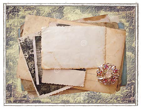 Stack of old postcards stock illustration. Illustration of frame - 14529032