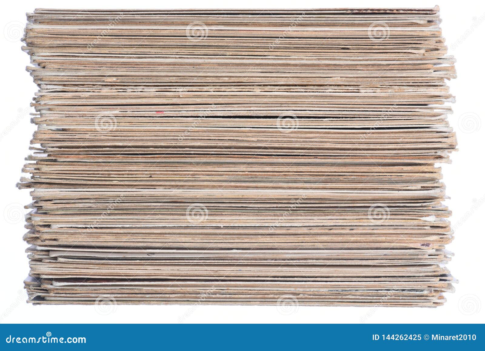 Stack of Old Postcards Isolated on White Stock Image - Image of sepia ...
