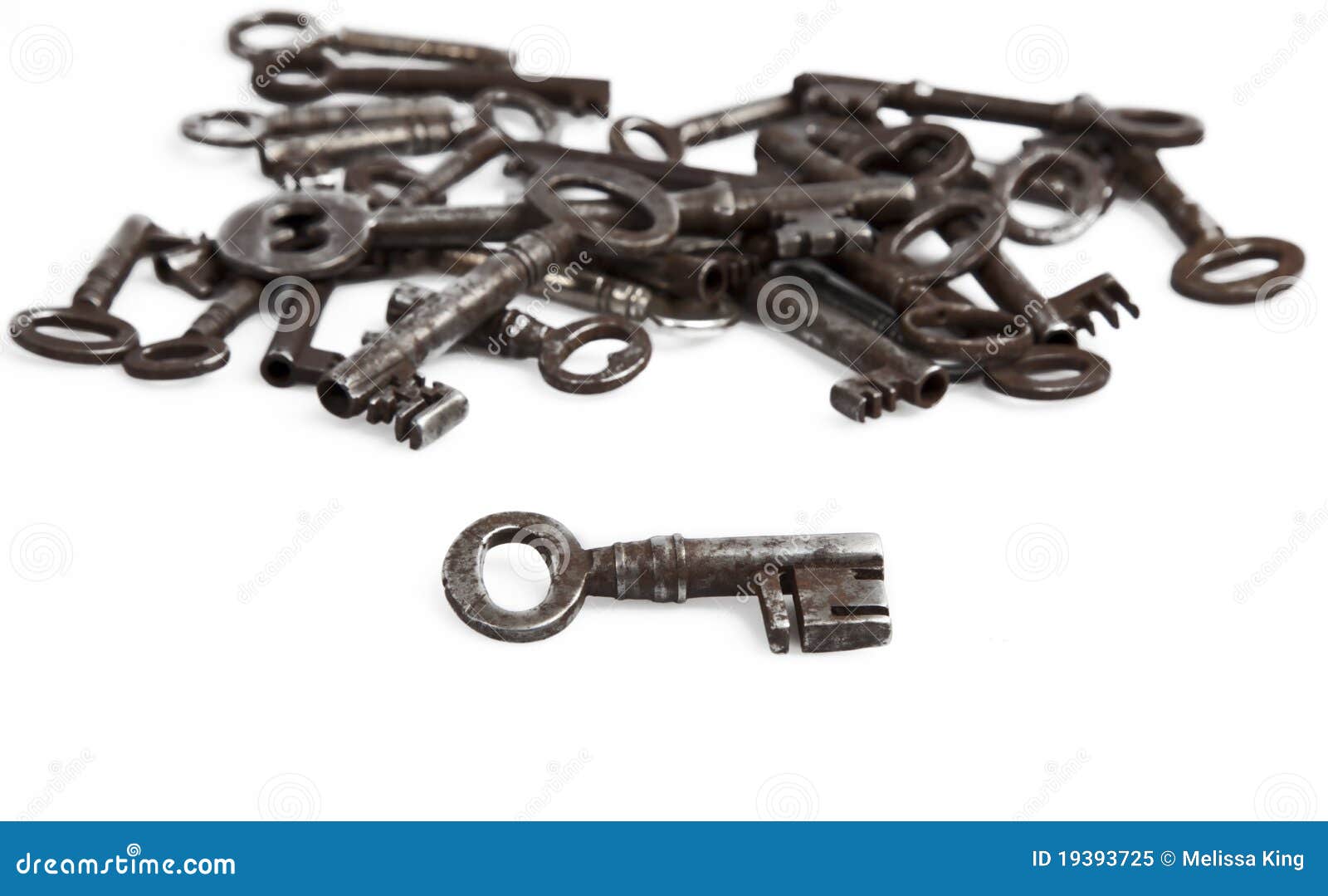 Stack of Old Skeleton Keys stock image. Image of rusty - 19393725
