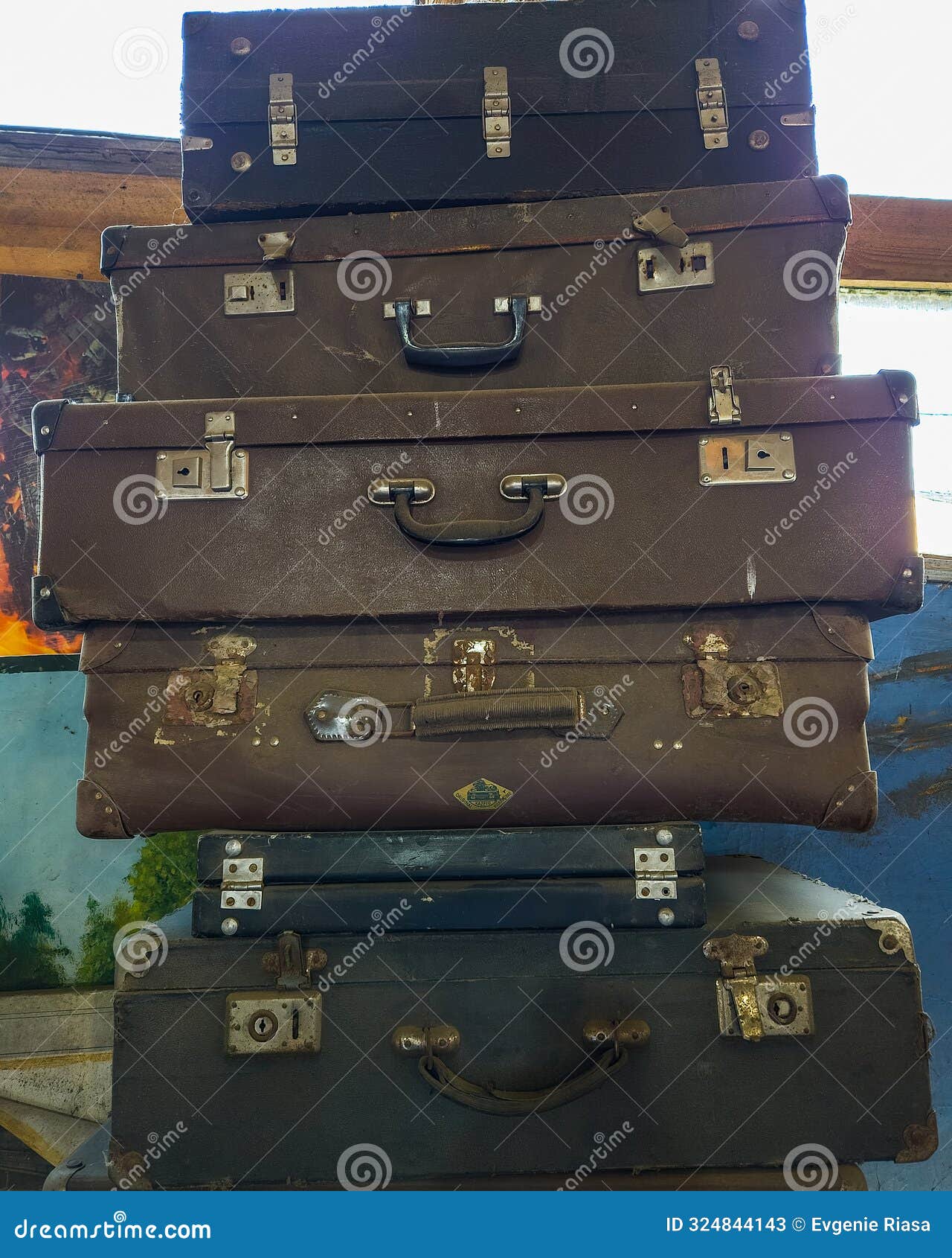 A Stack of Old Suitcases Sitting on Top of Each Other. Versatile Image ...