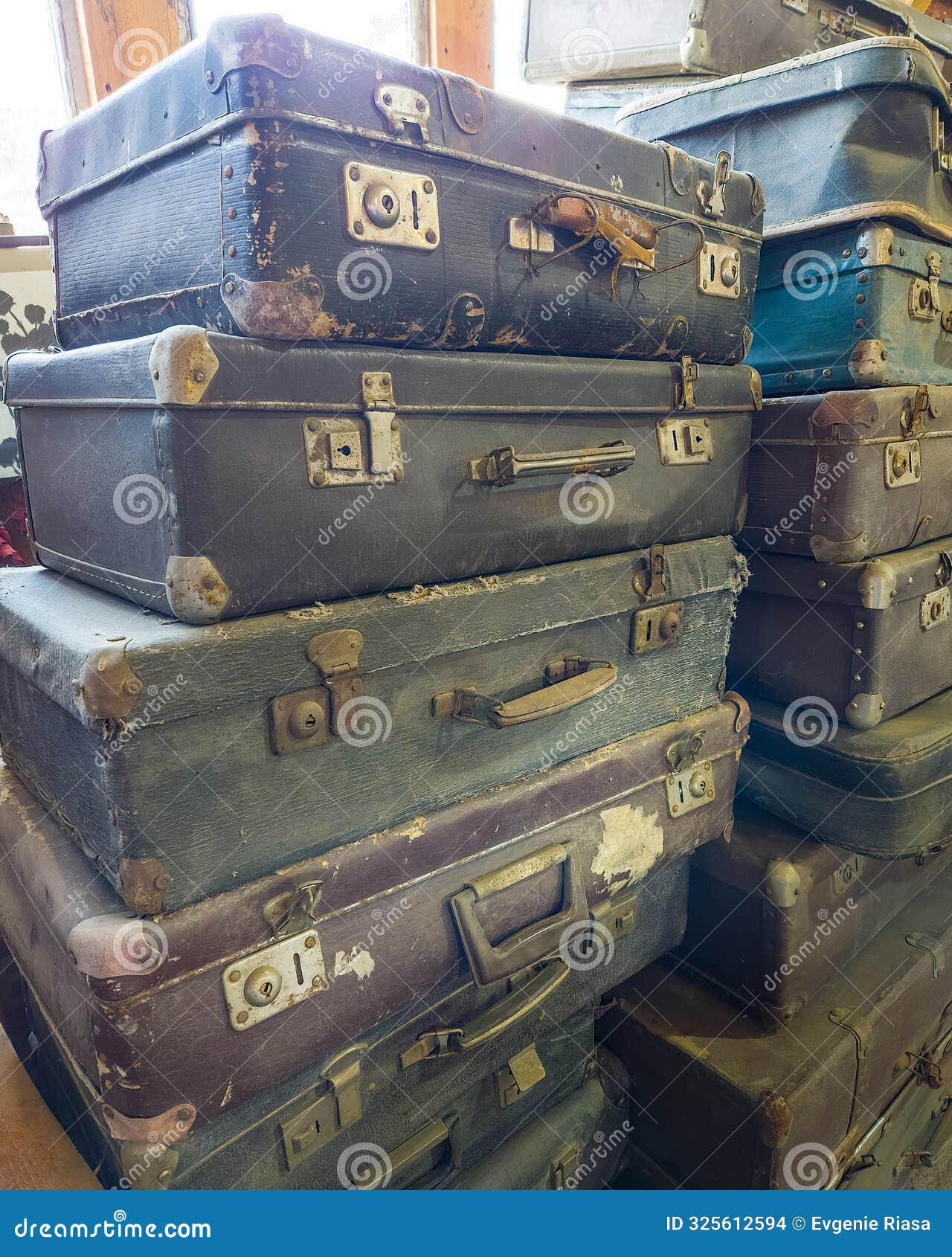 A Stack of Old Suitcases Sitting on Top of Each Other. Versatile Image ...