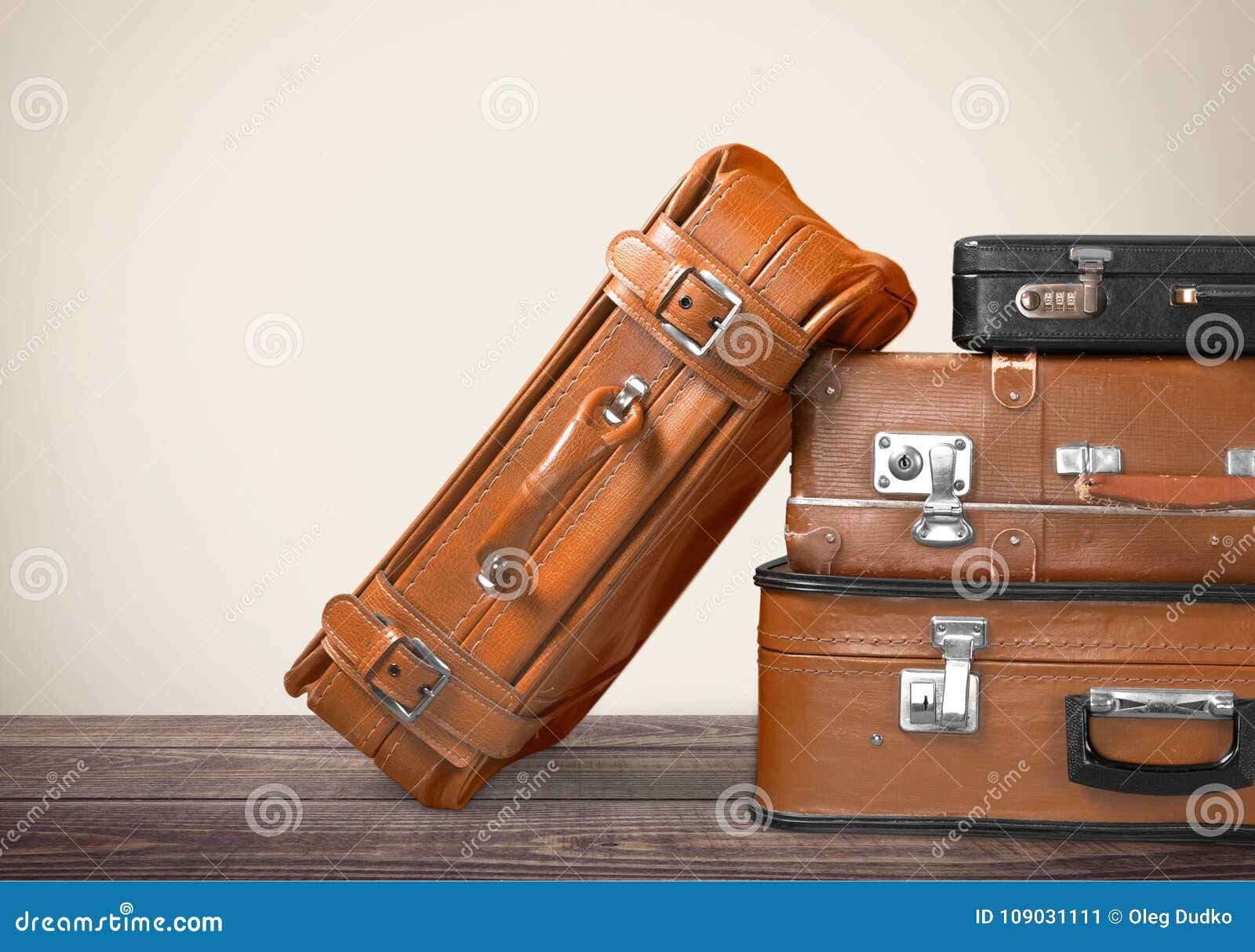 Stack of Old Suitcases. Travelling Concept Stock Image - Image of ...