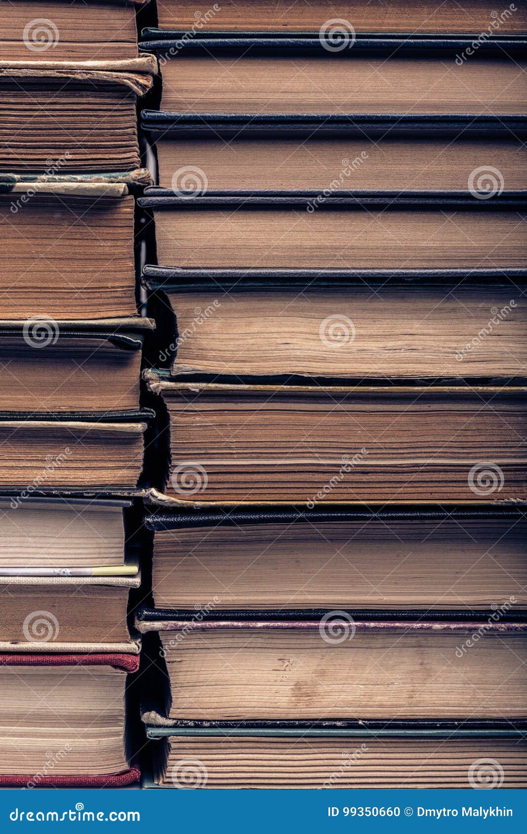 A Stack of Old Tattered Books Stock Photo - Image of close, people ...