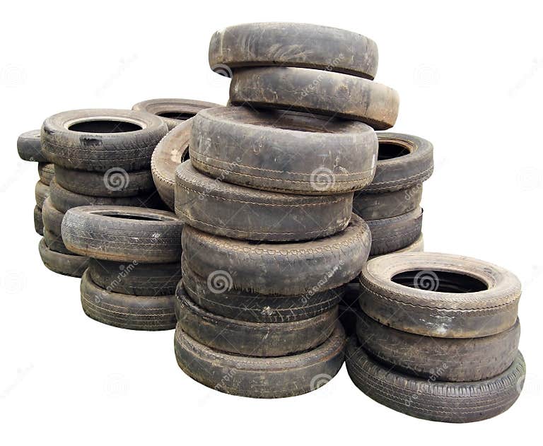 Stack of old tires stock photo. Image of grey, second - 8499590