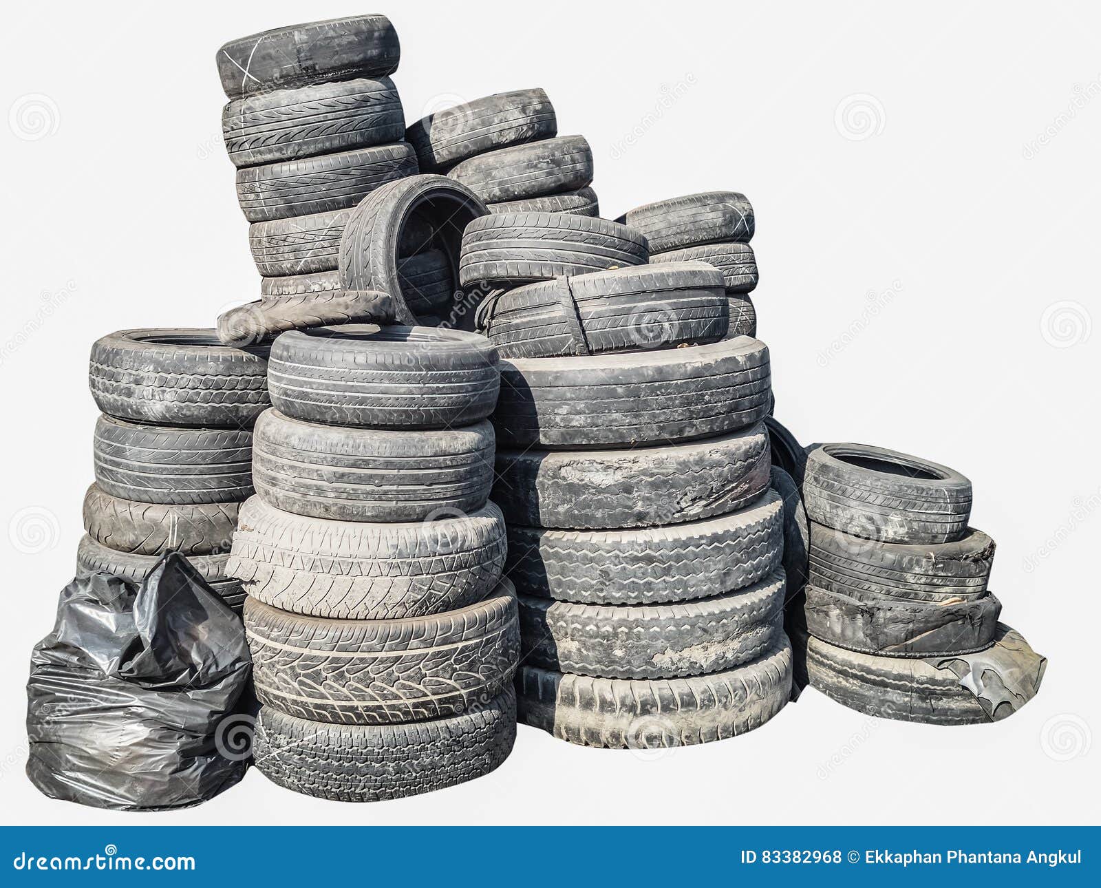 Stack of old tires stock photo. Image of tire, damaged - 83382968