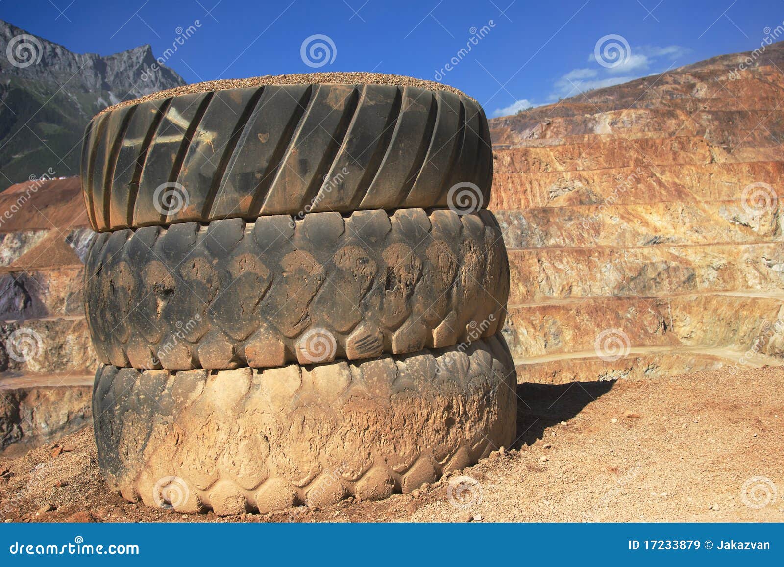 Stack of old truck tires stock image. Image of cracked - 17233879