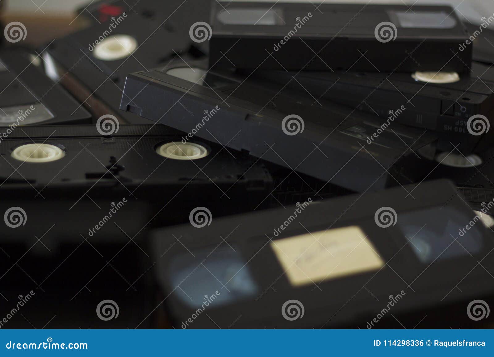 Stack of Vhs Cassette Tapes Stock Photo - Image of background, outmoded ...