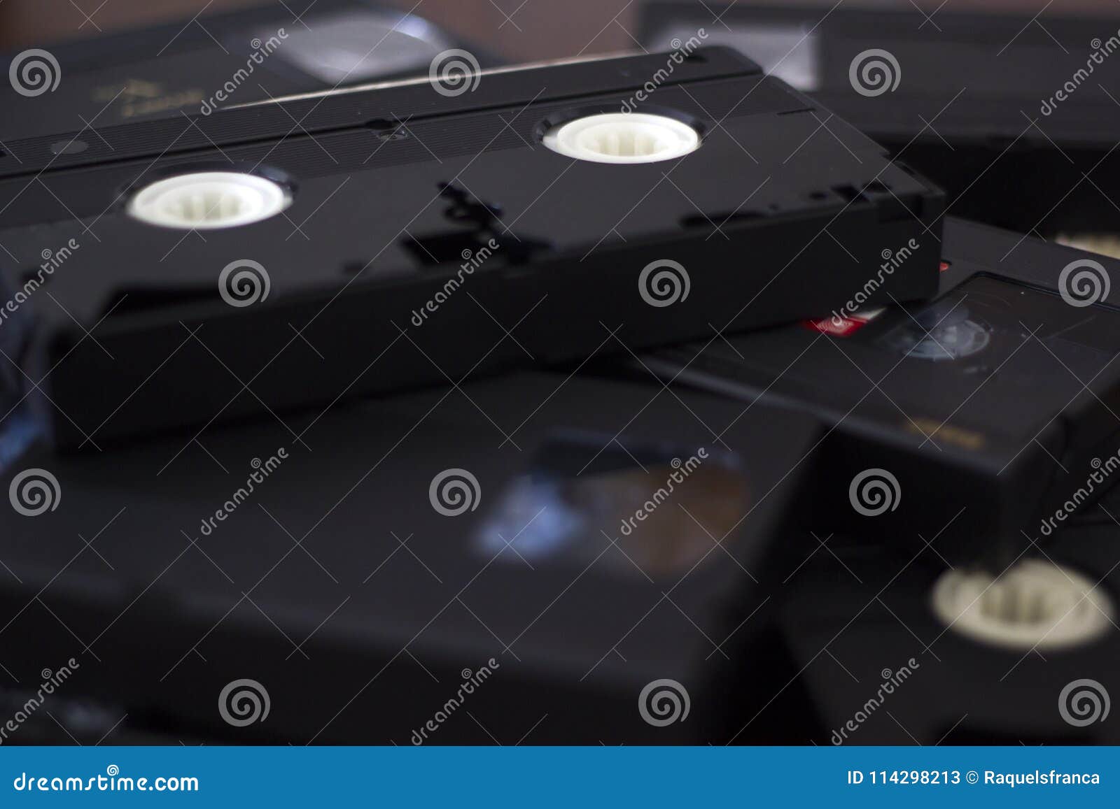Stack of Vhs Cassette Tapes Stock Image - Image of classic, information ...