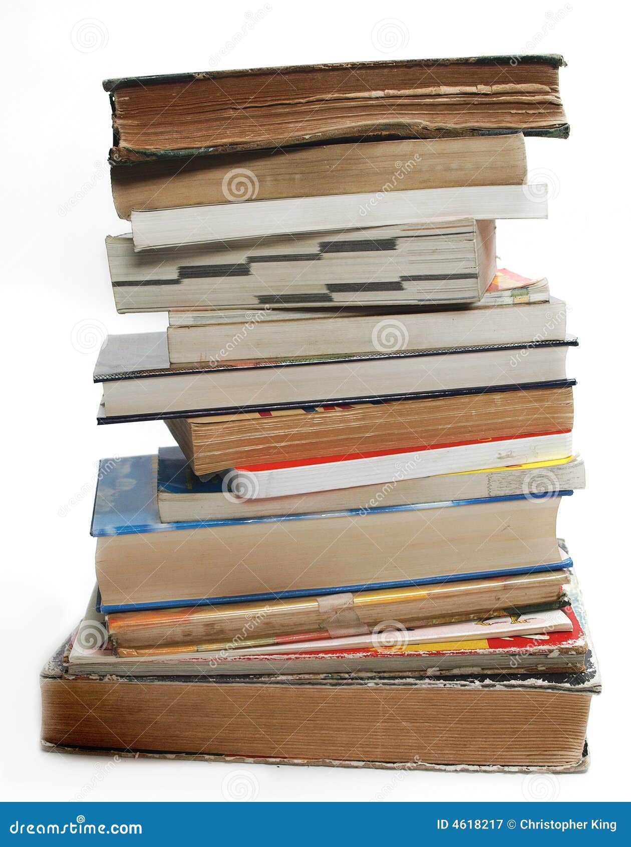 A Stack of Old Vintage and Modern Books Stock Image - Image of book ...