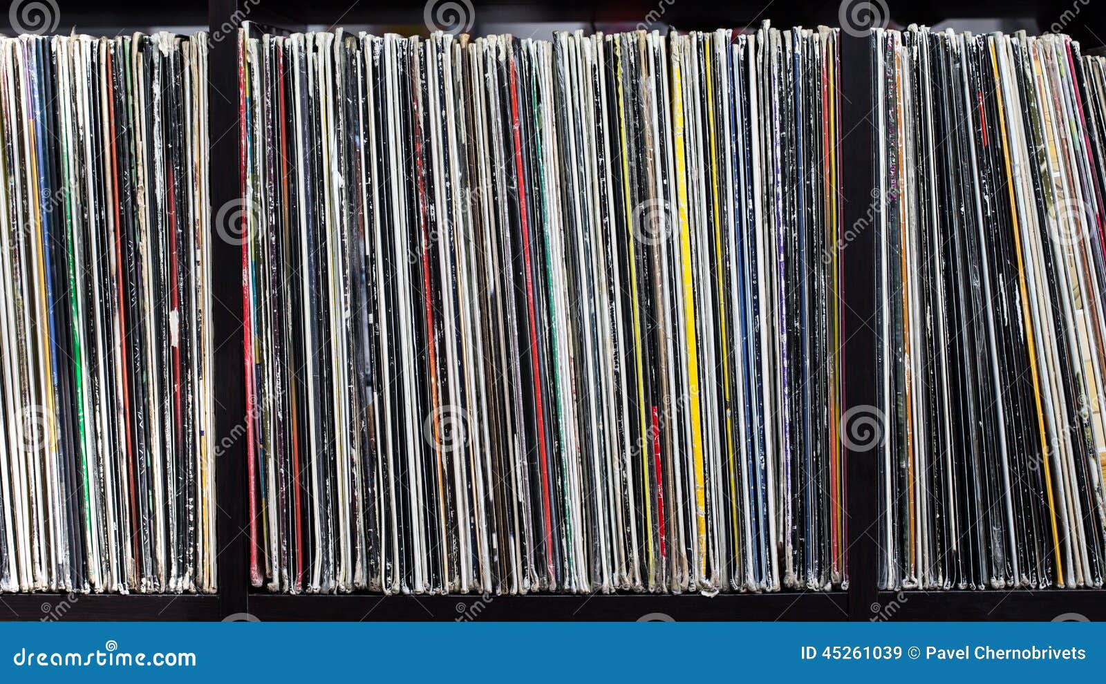 Stack of old vinyl records stock image. Image of stack - 45261039