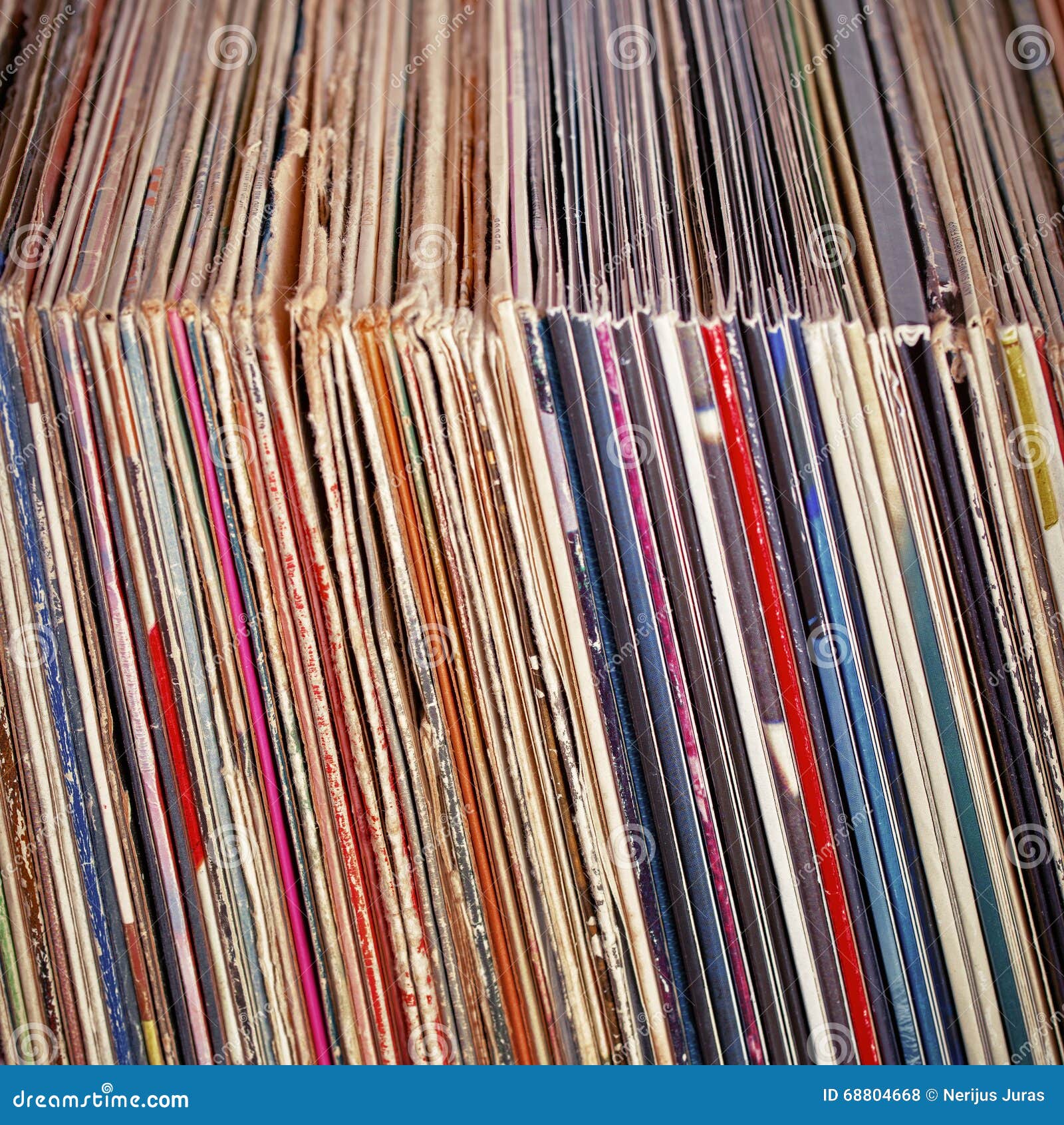 Stack of old vinyl records stock photo. Image of cover - 68804668