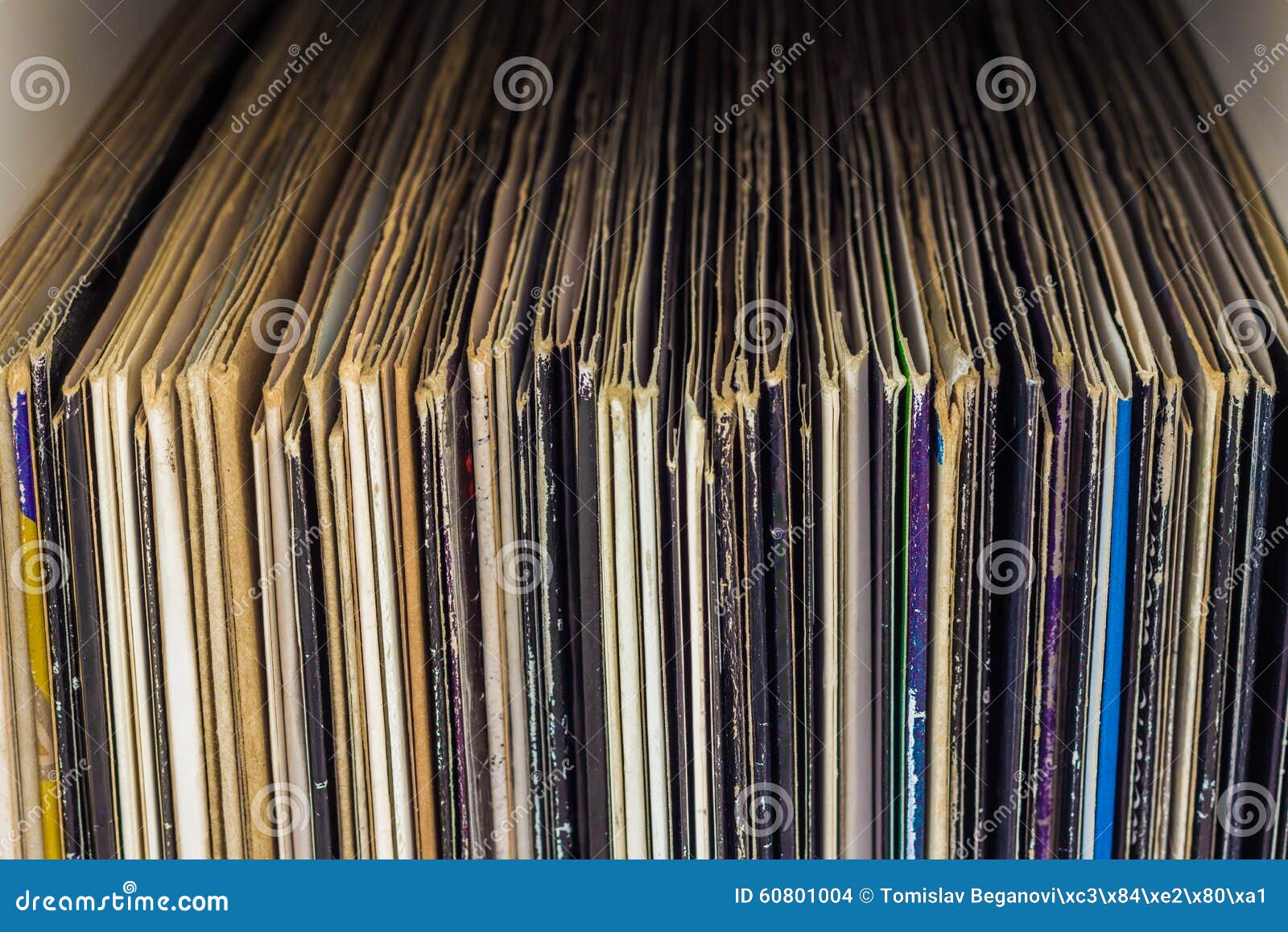 Stack of old vinyl records stock photo. Image of entertainment - 60801004