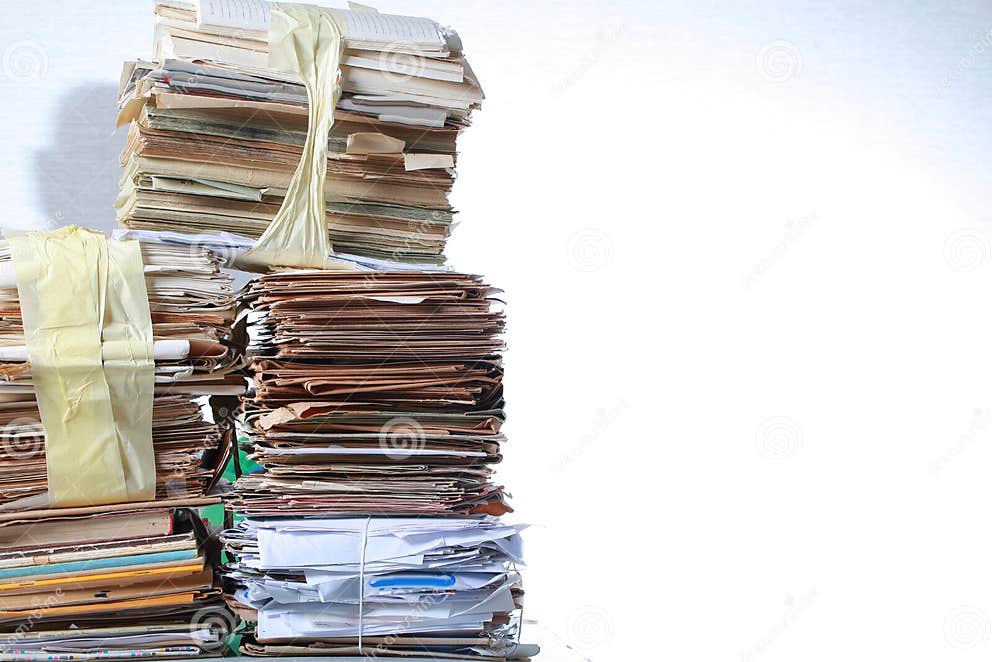 Stack Old of Waste Paper Staked Recycle Stock Photo - Image of ...
