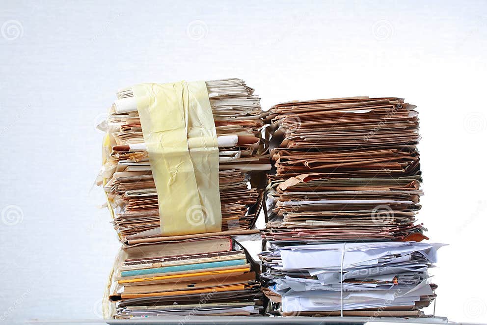 Stack Old of Waste Paper Staked Recycle Stock Photo - Image of stacked ...