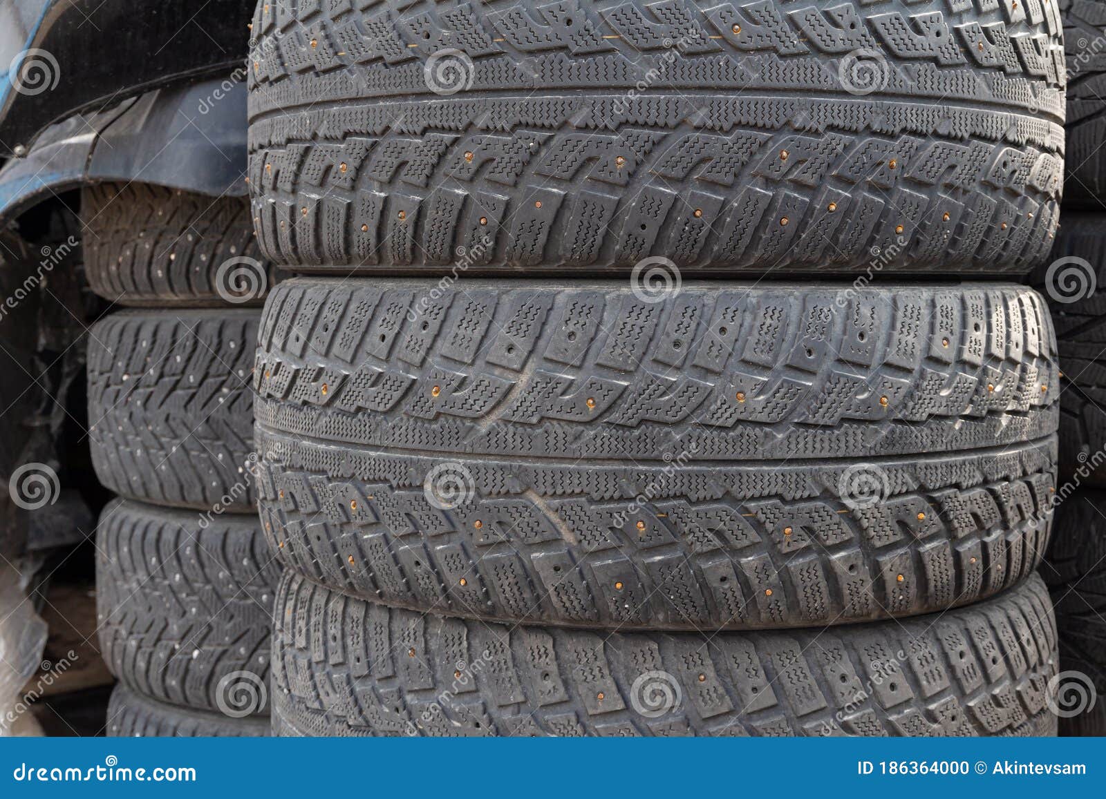 Old winter car tires stock photo. Image of black, rubber - 186364000
