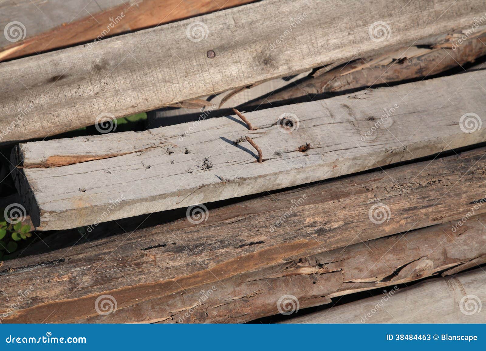 Stack of old Wood timbers stock image. Image of industrial - 38484463