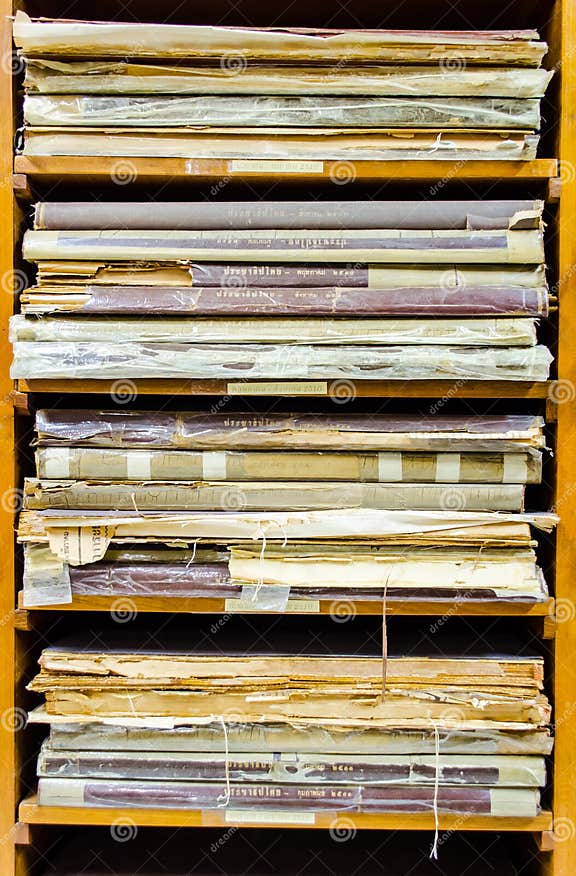 Stack of Old Worn Out Documents Stock Image - Image of brown, education ...